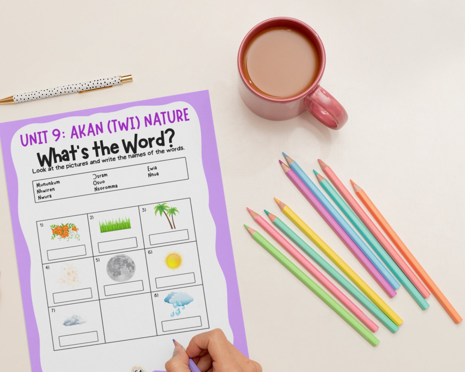 Akan (twi) 100 Words African Language Learning Digital Download ...