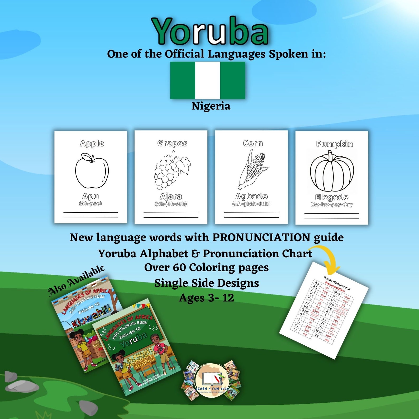 Yoruba / African Language Learning Digital Download Coloring - Etsy