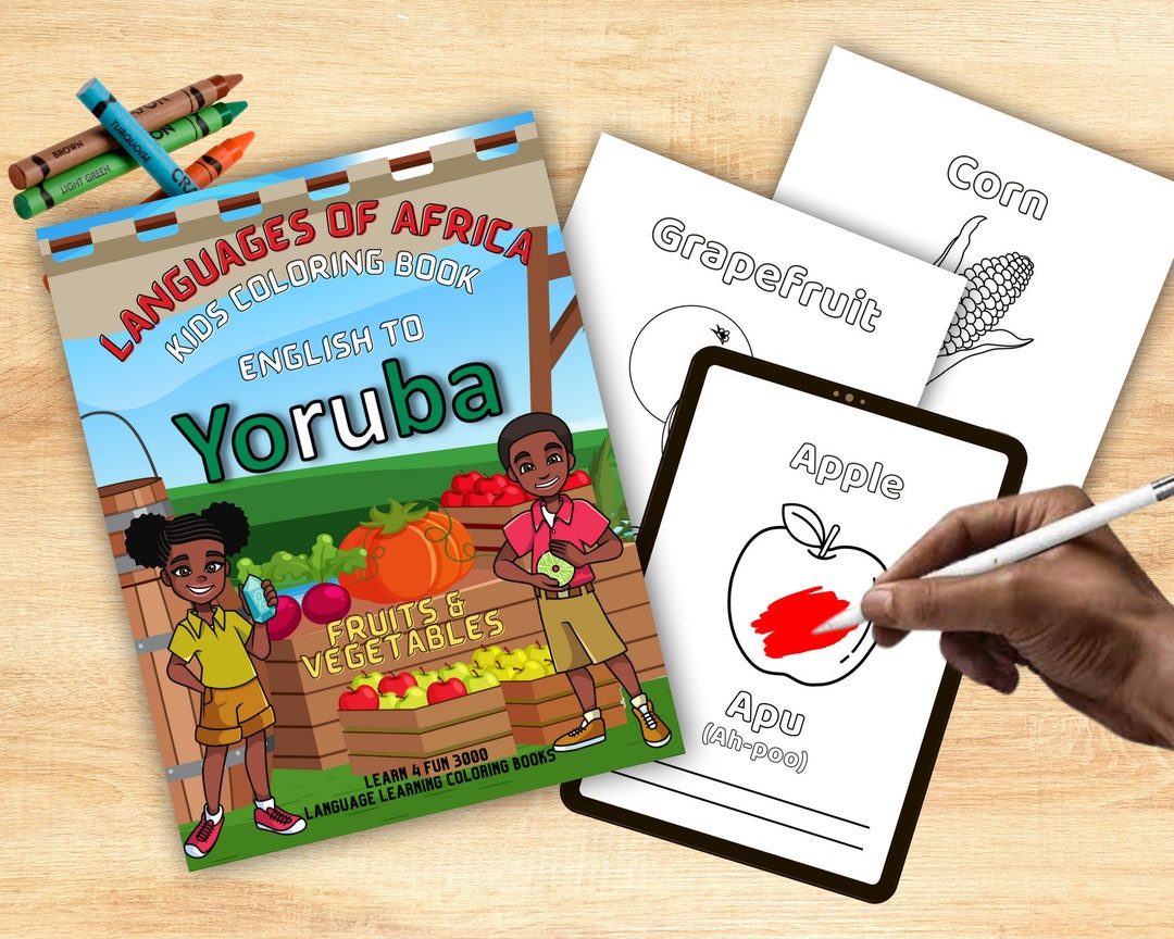 Yoruba / African Language Learning Digital Download Coloring Book for ...