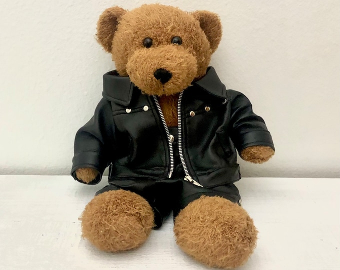 Biker Teddy Bear - Etsy