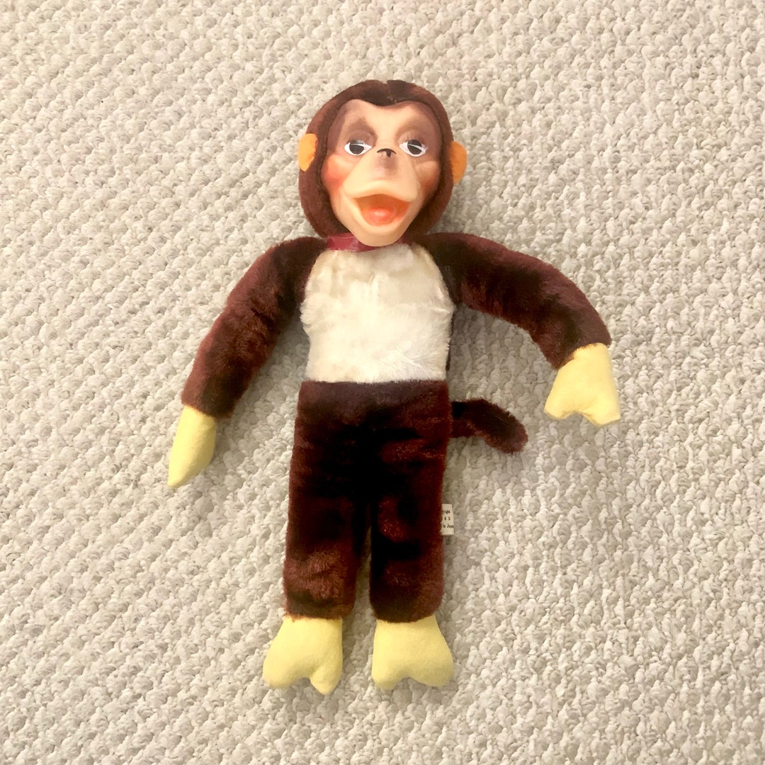 1965 12” Rubber Face Stuffed Monkey - Etsy