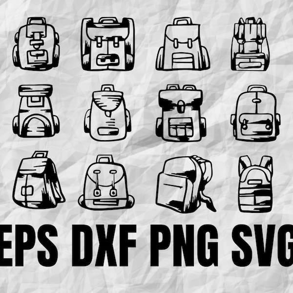 Backpack Template Svg - Etsy