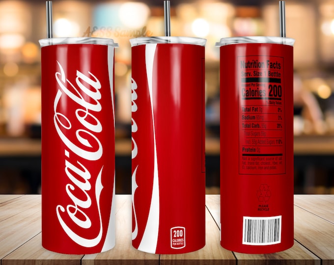 Coca Cola Can Themed Coke Custom 20oz Tumbler Sublimation Perfect Gift ...