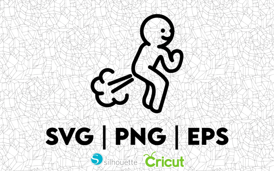 Fart Stickman Design | PNG SVG EPS | Great for T-shirts, Decals ...