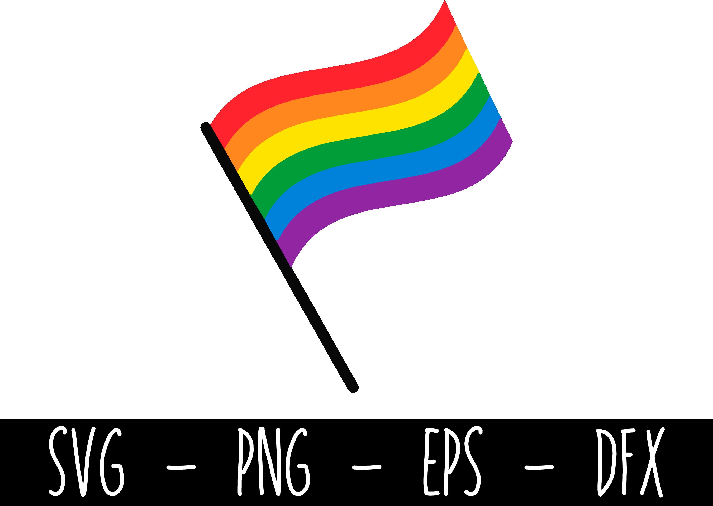 Pride Flag SVG PNG DFX Great for T-shirts Decals | Etsy