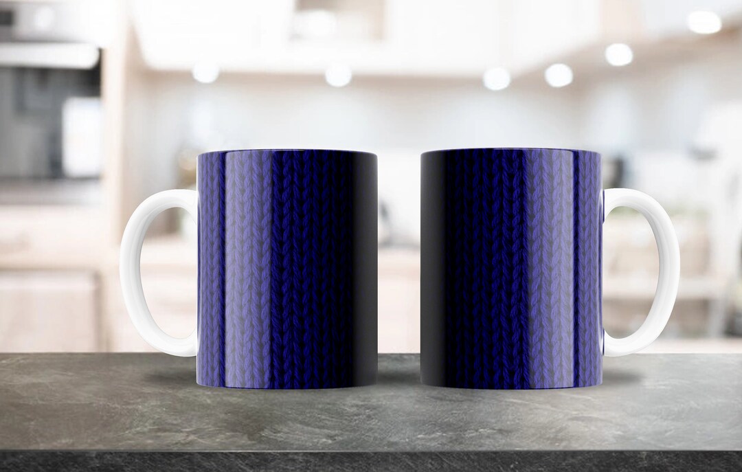 Royal Blue Wool Drip Mug Design | for 11oz & 15oz Coffee Mugs | PNG ...