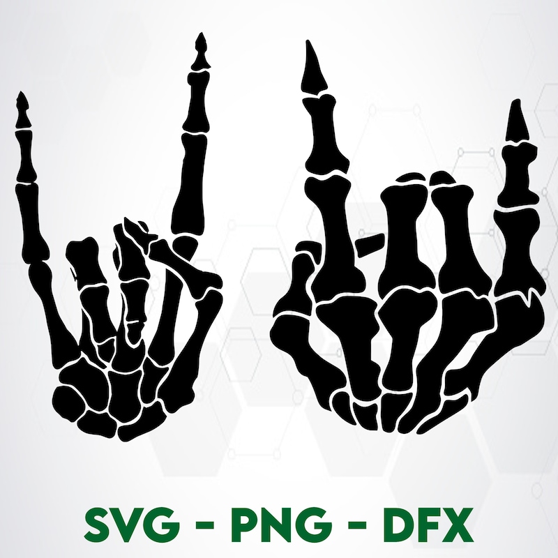 Skeleton Hand Decal - Etsy