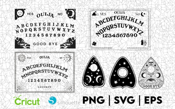 Ouija Board Design Assortment SVG PNG EPS Great for - Etsy