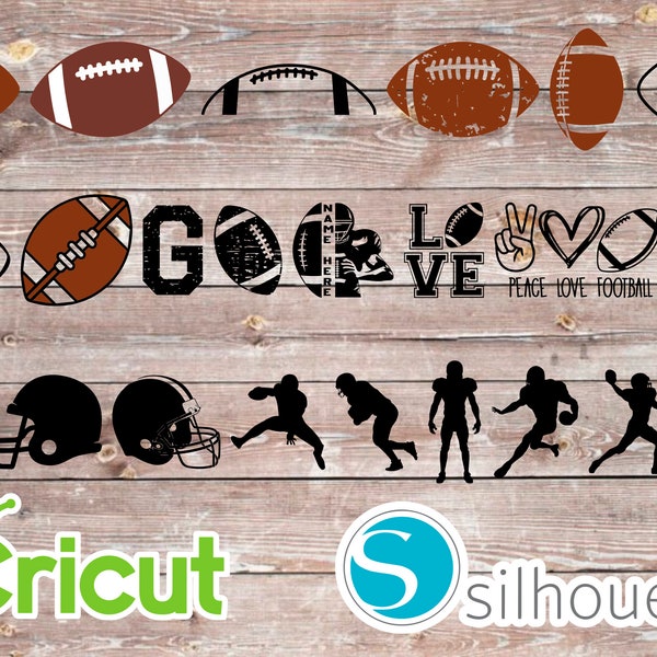 Football Stickers Svg - Etsy