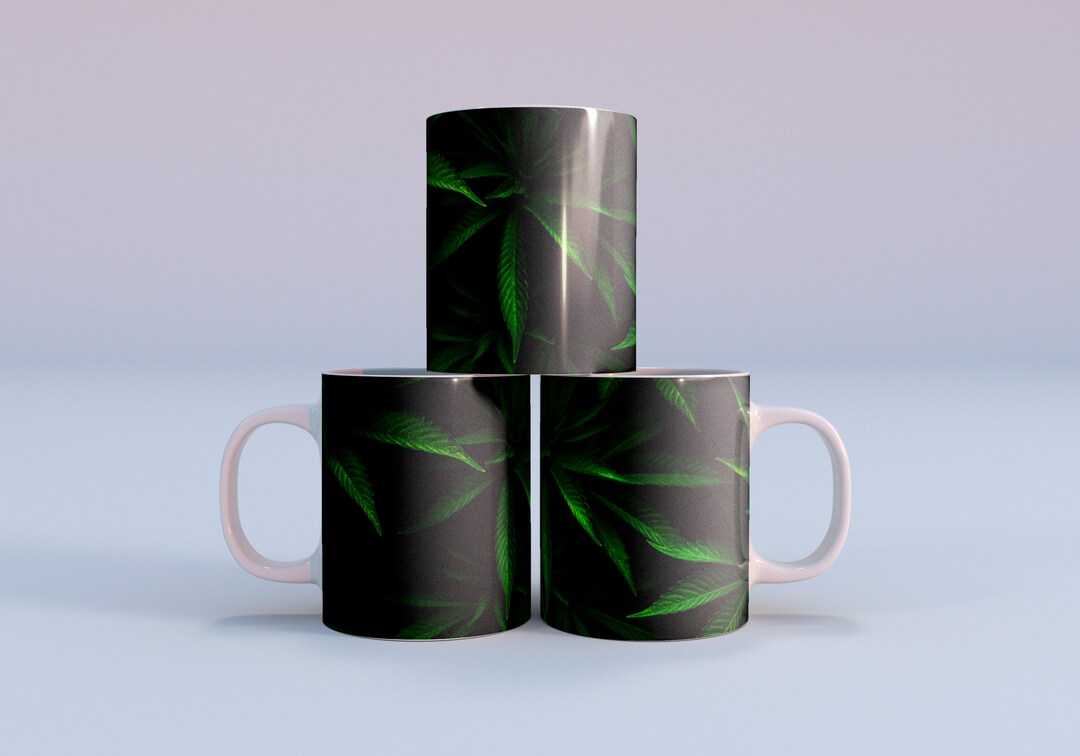 Weed Cannabis Mug Design for 11oz Coffee Mugs PNG Digital Download ...