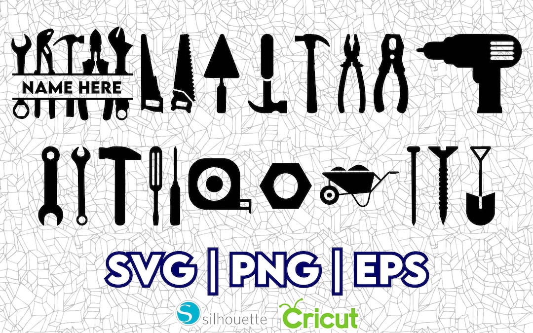 Tool Designs Assortment | PNG SVG EPS | Great for T-shirts, Decals ...