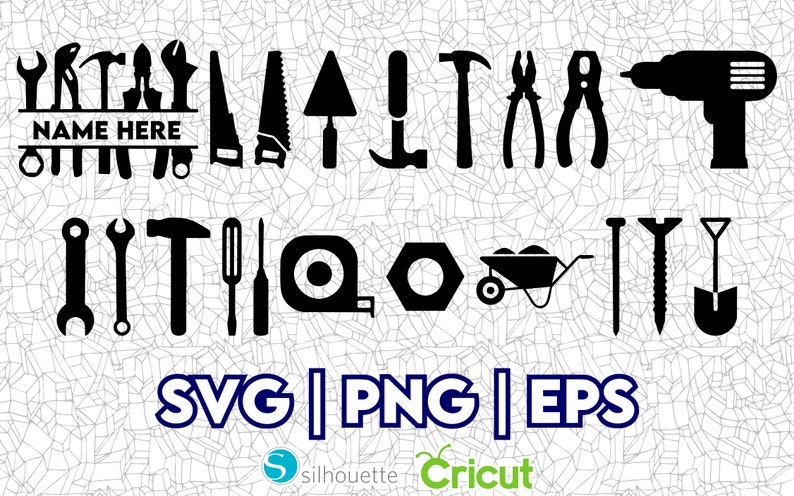 Tool Designs Assortment | PNG SVG EPS | Great for T-shirts, Decals ...