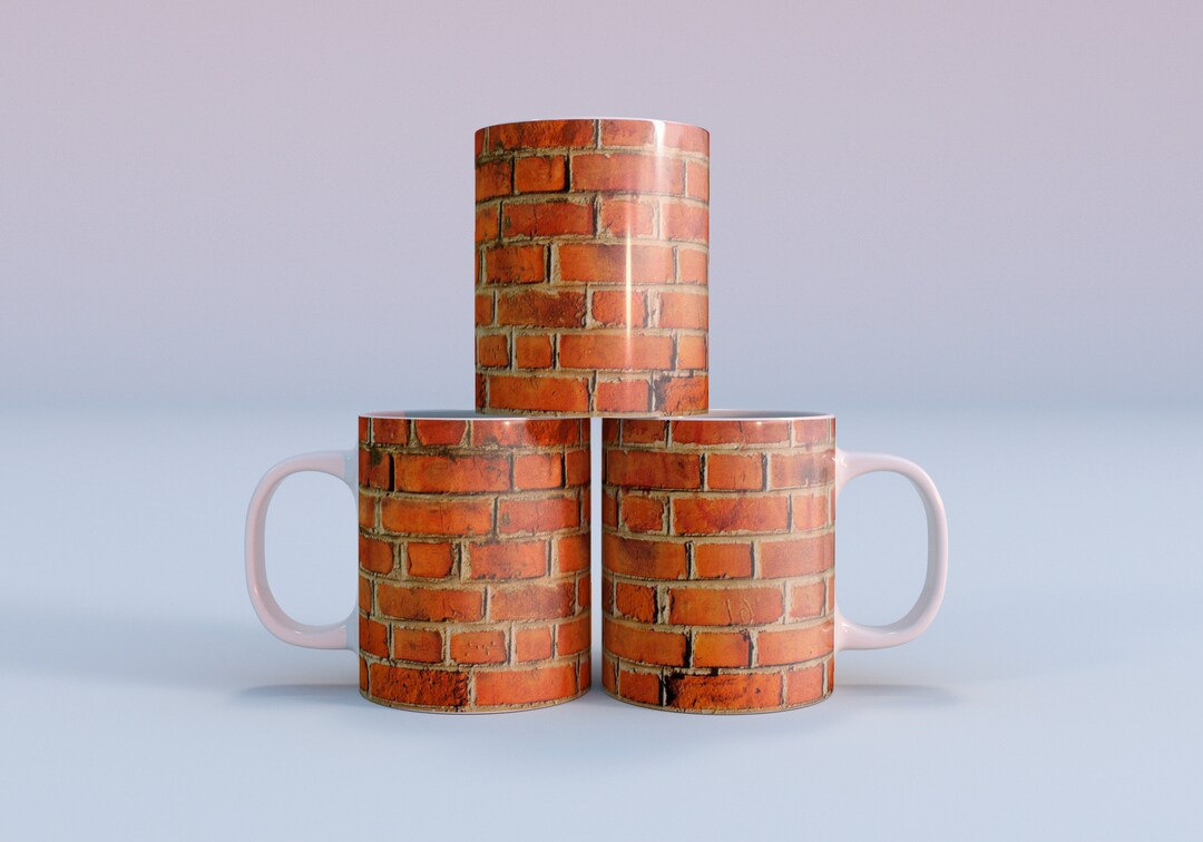Red Brick Mug Design |for 11oz Coffee Mugs | PNG Digital Download ...