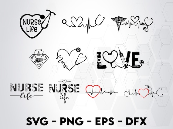 Nurse Bundle Svg Png Eps Dfx Great for T-shirts | Etsy