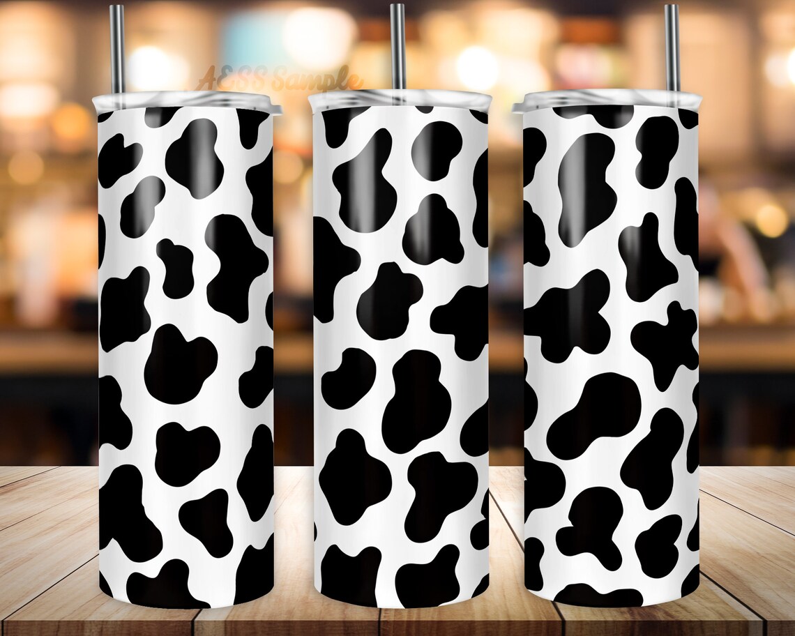 Basic Cow Print Tumbler Design 20oz Tumblers Tumbler Wrap - Etsy