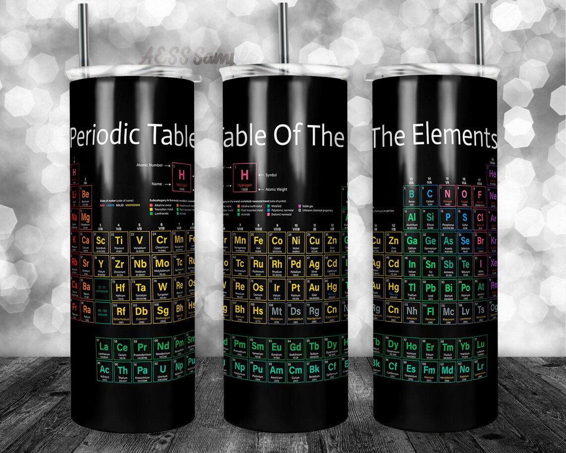 Periodic Table Tumbler Design | 20oz Tumblers | Tumbler Wrap | Tumbler ...