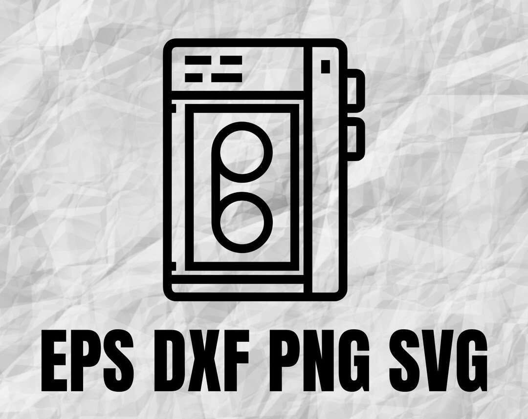 Tape Recorder | Eps Dxf Png Svg | Great for T-shirts, Decals, Stickers ...