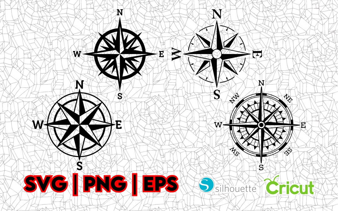 Compass Bundle | SVG PNG EPS | Great for T-shirts, Decals, Stickers and ...