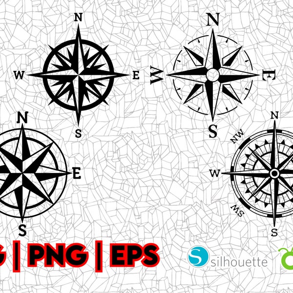 Compass Svg - Etsy