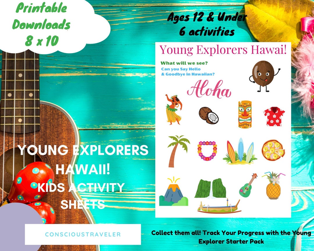 Young Explorers Hawaii! Kids Activity Sheets - Etsy