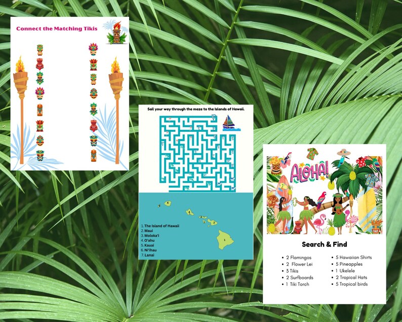 Young Explorers Hawaii Kids Activity Sheets - Etsy