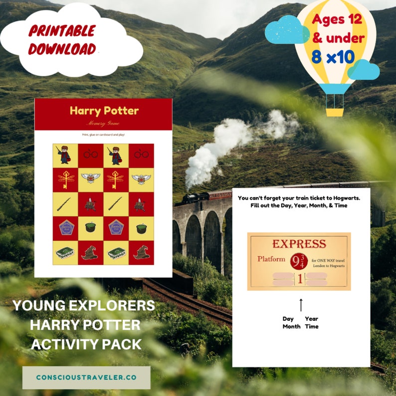 Young Explorer Harry Potter Kids Activity Sheets - Etsy