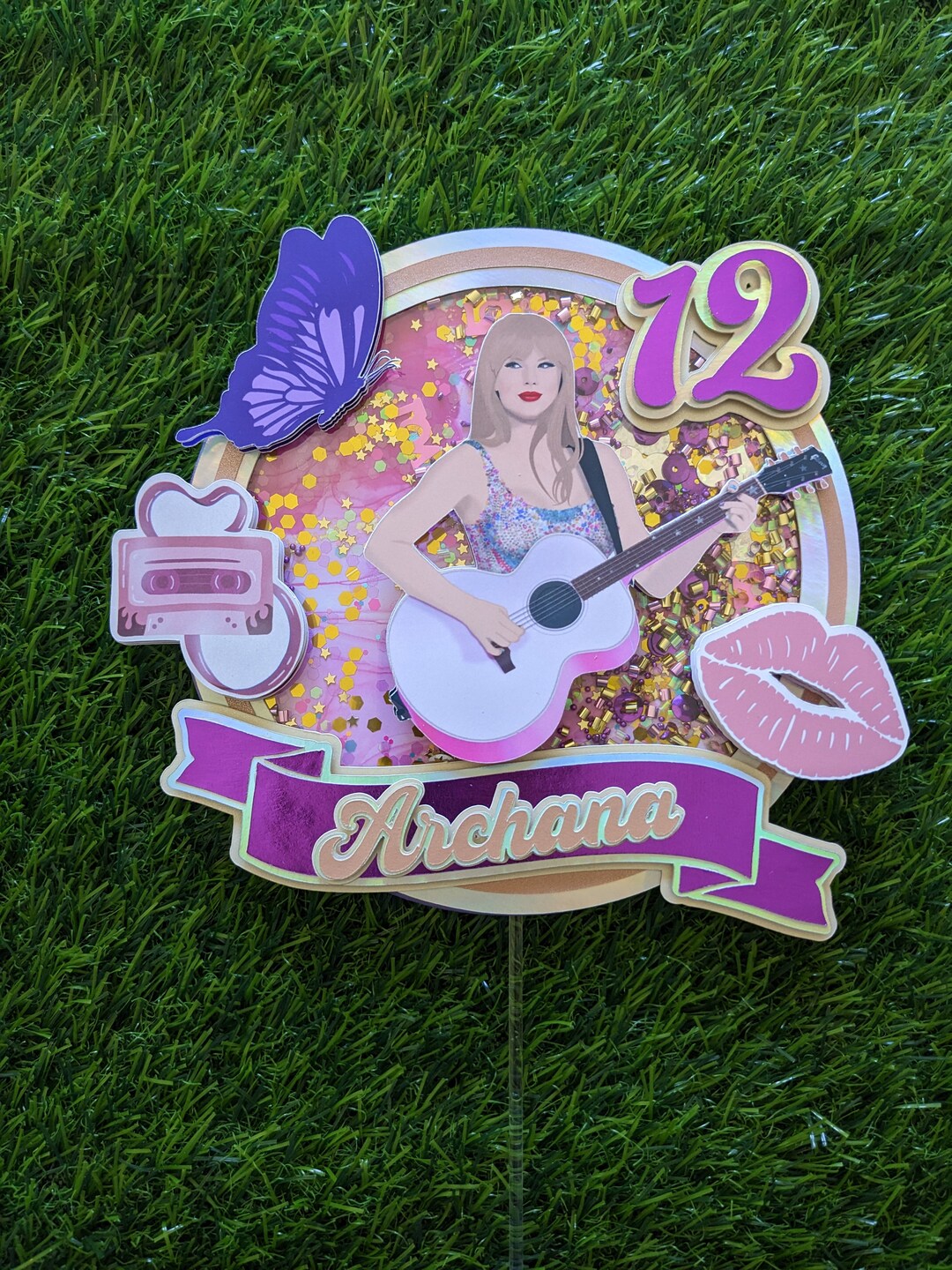 Taylor Swift Inspired Shaker Cake Topper - Etsy