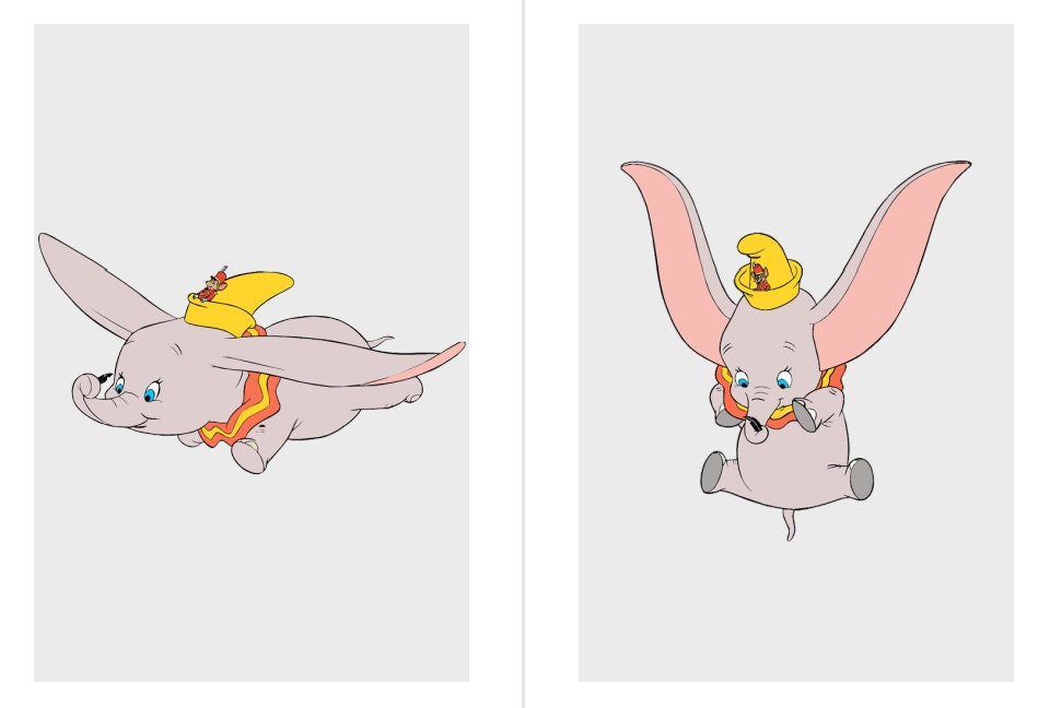 Dumbo Nursery/playroom Prints DIGITAL DOWNLOAD / Dumbo Neutral Nursery ...