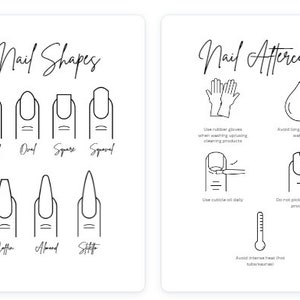 DIGITAL DOWNLOAD Nail Tech Print / Nail Salon Print / Nail Shapes Print ...