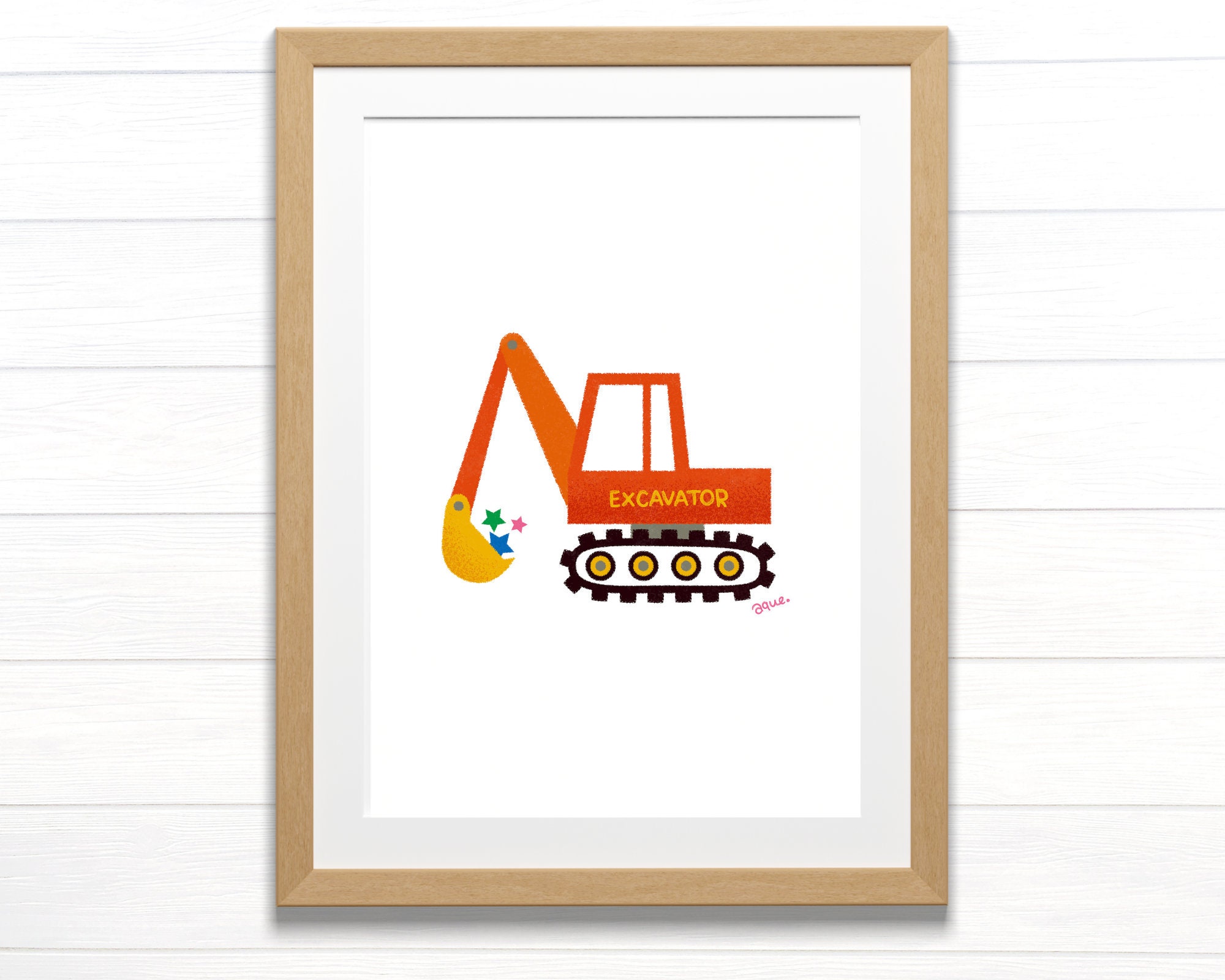 Construction Truck Poster Bundle is Set of 3 Printable Wall Art for ...
