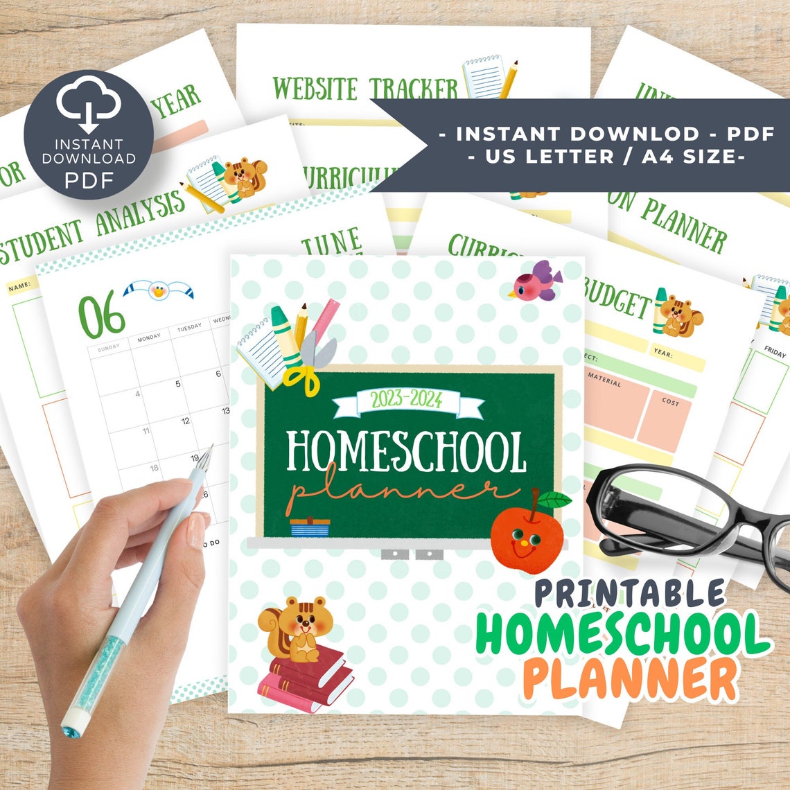 Printable Homeschool Planner Printable 2024 Academic Planner - Etsy