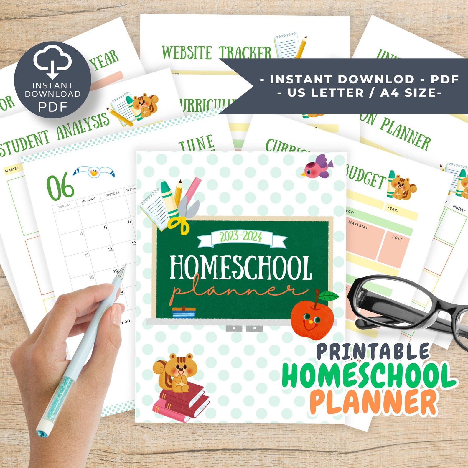 Printable Homeschool Planner Printable 2024 Academic Planner - Etsy