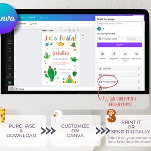 Printable & Digital Fiesta Birthday Party Invitation Card for Fiesta ...