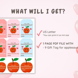 Kids Valentine's Day Gift Tag for Classroom Valentines | Applesauce ...
