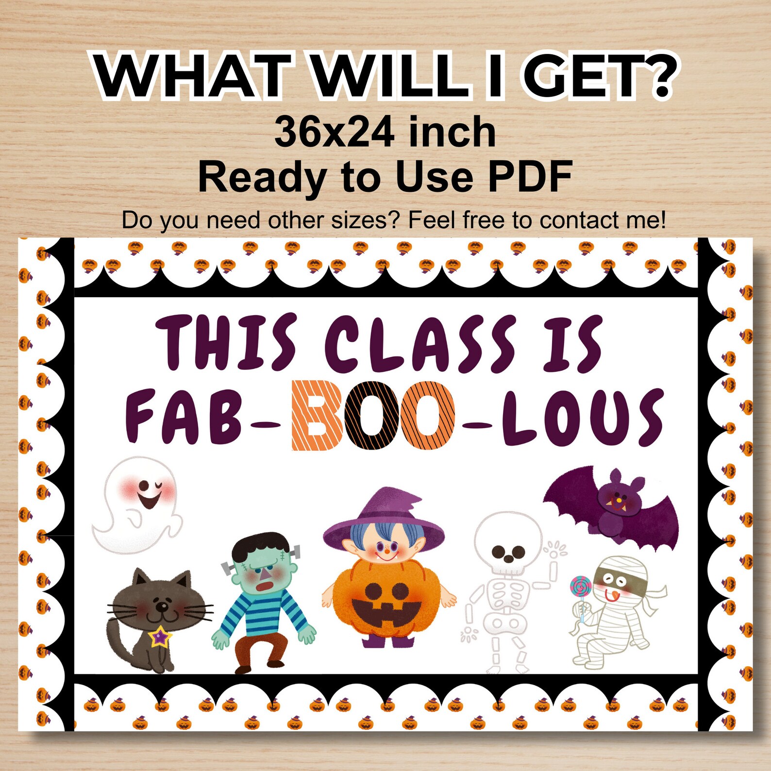 Halloween Bulletin Board Kit Fall Themed Bulletin Board Decor Set ...