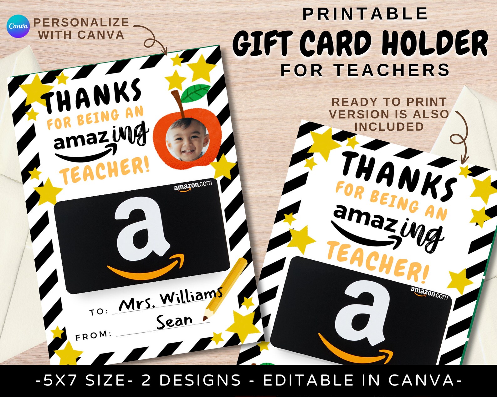 Printable Amazon Gift Card Holder is Teacher Gift Card Holder Teacher ...