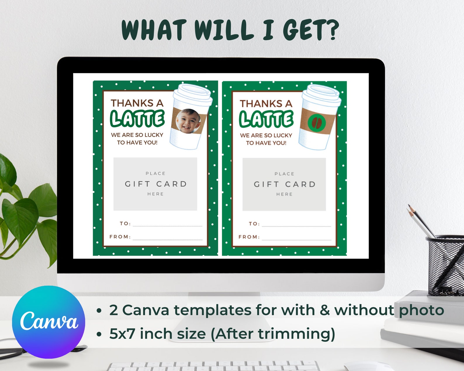 Thanks a Latte Printable Coffee Gift Card Holder is Teacher Gift Card ...