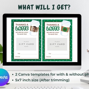 Thanks a Latte Printable Coffee Gift Card Holder is Teacher Gift Card ...