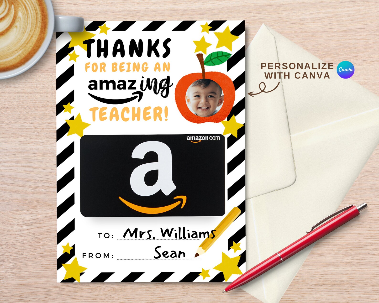 Printable Amazon Gift Card Holder is Teacher Gift Card Holder Teacher ...