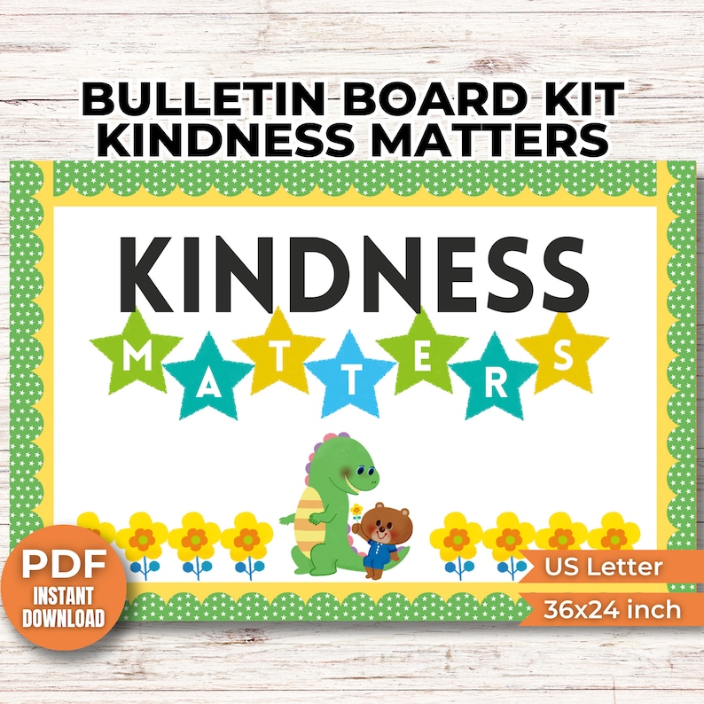 Bulletin Board Kit Bulletin Board Decor Set | Ready-to-use Poster Sized ...