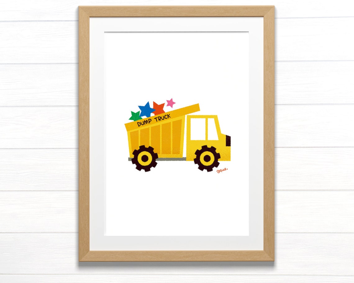 Construction Truck Poster Bundle is Set of 3 Printable Wall Art for ...