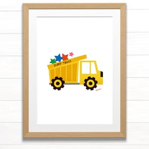 Construction Truck Poster Bundle is Set of 3 Printable Wall Art for ...