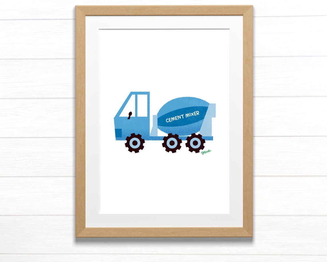 Construction Truck Poster Bundle is Set of 3 Printable Wall Art for ...