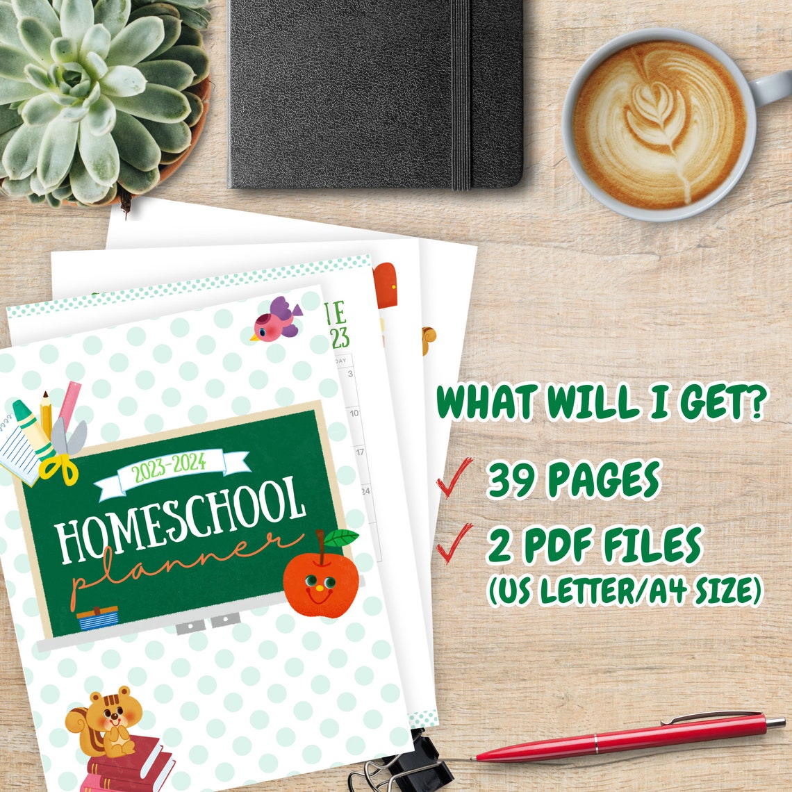 Printable Homeschool Planner Printable 2024 Academic Planner - Etsy