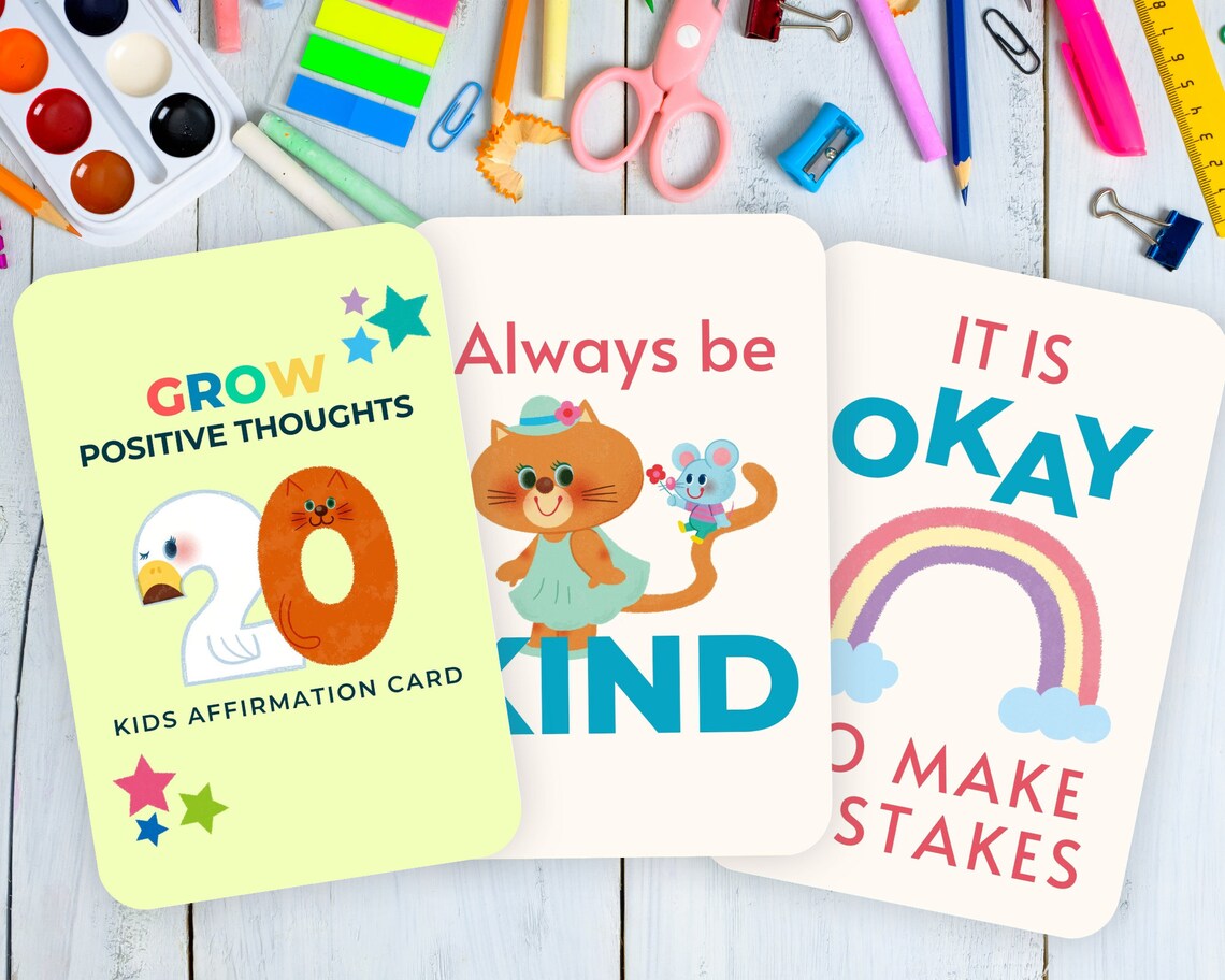 Printable Affirmation Cards for Kids to Grow Positive Thoughts Kids ...