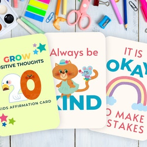 Printable Affirmation Cards for Kids to Grow Positive Thoughts Kids ...
