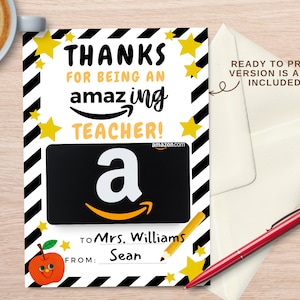 Printable Amazon Gift Card Holder is Teacher Gift Card Holder Teacher ...