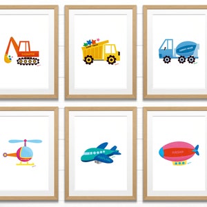 Construction Truck Poster Bundle is Set of 3 Printable Wall Art for ...
