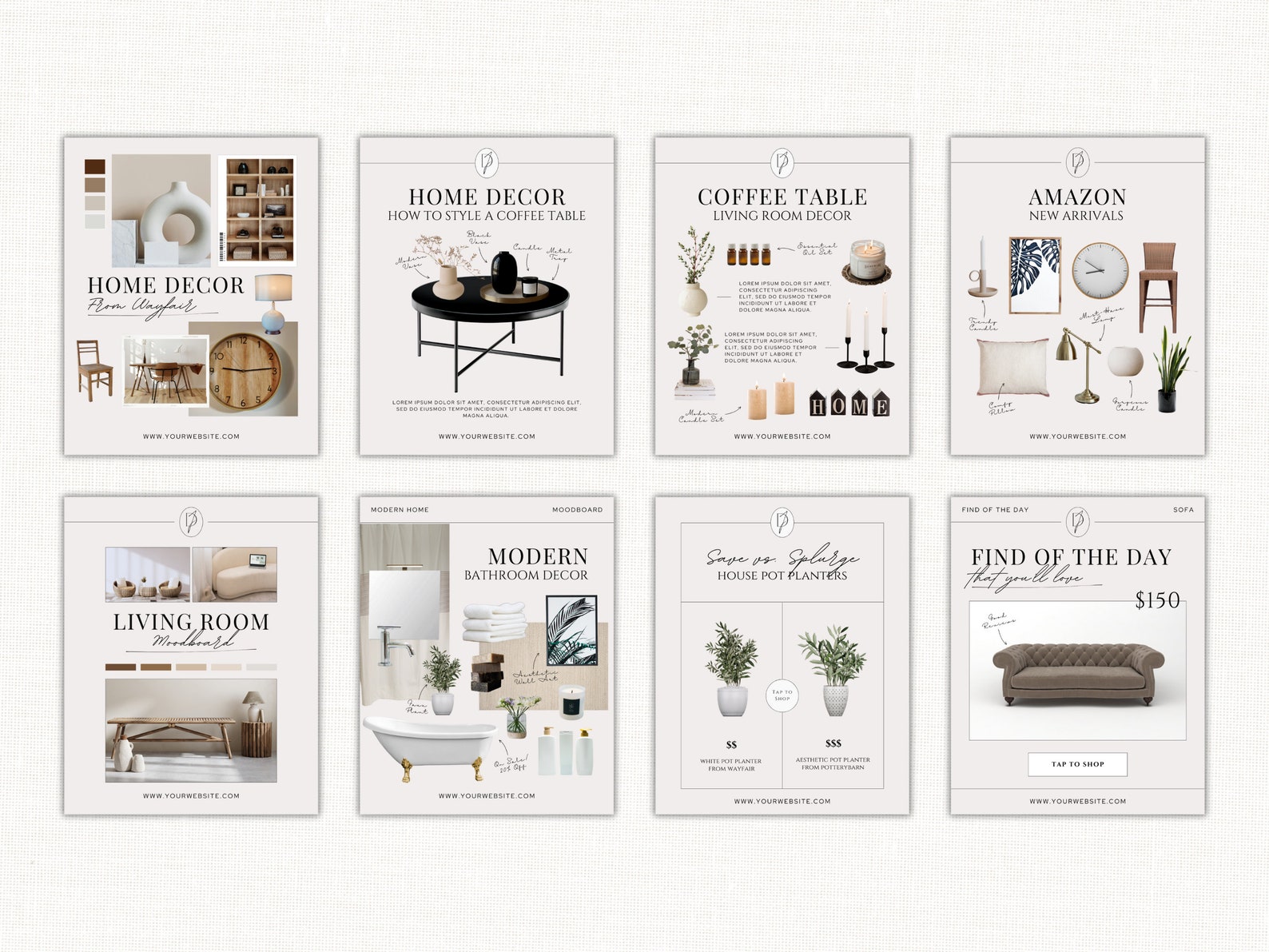 LTK Home Decor Template, Social Media Template, Interior Design ...