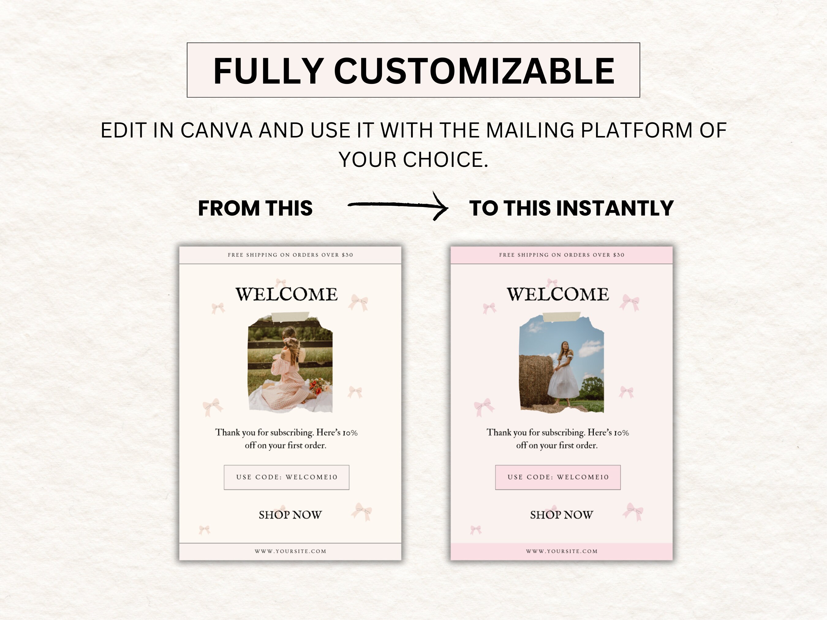 Email Marketing Templates, Canva Newsletter Template, Mailing List ...